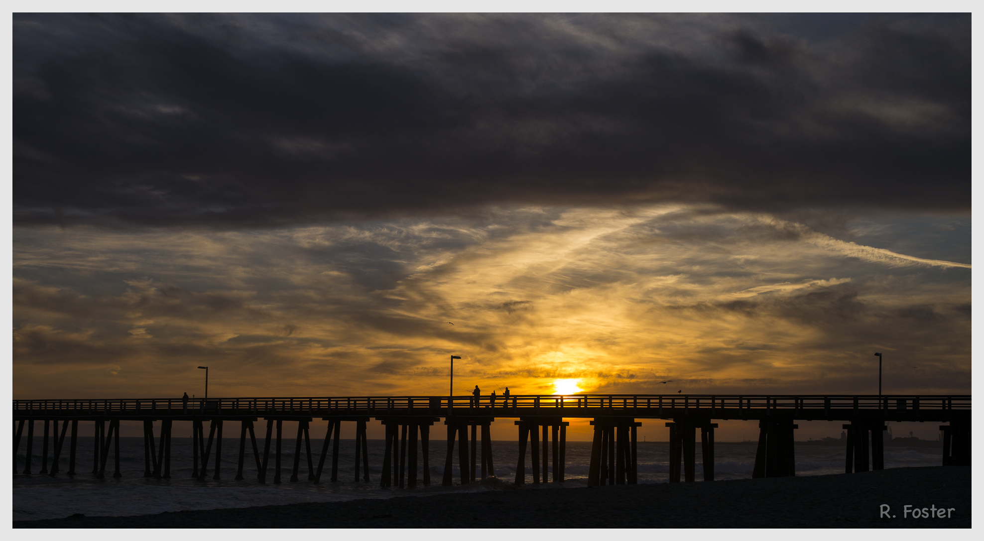 The pier at sunset, Port Hueneme, CA, April 2016